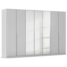 Drehtürenschrank Rauch "Kleiderschrank Kleiderschränke Schrank Garderobe AGORDO mit Glasfront" Schränke Gr. B/H/T: 315 cm x 210 cm x 54 cm, 7 St., grau (seidengrau) Drehtürenschränke