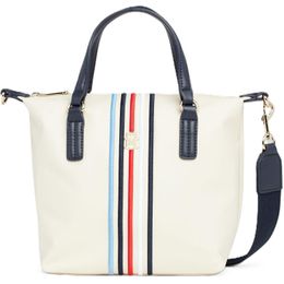 Tommy Hilfiger Shopper, Streifen, Emblem, für Damen, weiß