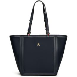 Tommy Hilfiger Shopper, Emblem, Lederimitat, für Damen, blau