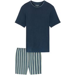 Schiesser Selected Premium Shorty, Bio-Baumwolle, Seitentaschen, für Herren, blau, 54