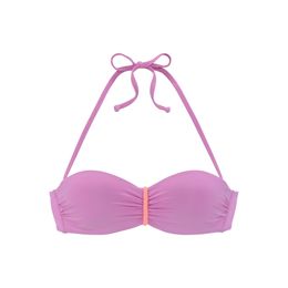 Venice Beach Bikinitop Damen Gr&ouml;&szlig;e 65/70 helllila / lachs