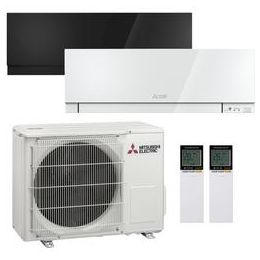 Mitsubishi MultiSplit Duo Wandgeräte Premium MSZ-EF25GW + MSZ-EF42GB 2,5 kW + 4,2 kW R32 - Weiß + Schwarz