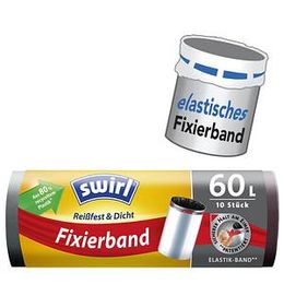 Swirl® Müllbeutel Reißfest & Dicht 5022 60,0 l schwarz, 10 St.