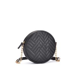 Umhängetasche Lascana Gr. B/H/T: 18 cm x 18 cm x 4,5 cm, schwarz Damen Taschen Minitasche Schultertasche Circle-Bag Umhängetasche Handtasche Strandtaschen kleine runde Minibag