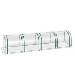 Outsunny Mini-Gewächshaus mit massivem Stahlrahmen, PVC-Kunststoffabdeckung transparent (Farbe: transparent)
