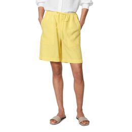 Marc O'Polo Shorts MARC O'POLO "aus reinem Leinen" Gr. 34, Normalgrößen, gelb Damen Hosen Gerade