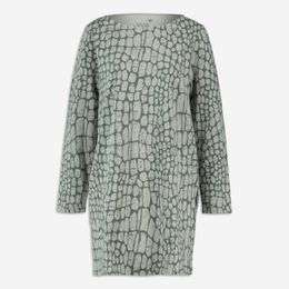 TK Maxx Dunkelgraues Minikleid mit Reptilmuster