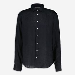 TK Maxx Schwarzes Slim Fit Hemd aus Leinen