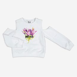 TK Maxx Weißes Cold-Shoulder-Sweatshirt mit Blumendruck