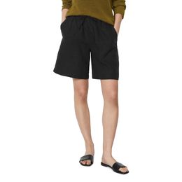 Marc O'Polo Shorts MARC O'POLO "aus reinem Leinen" Gr. 32, Normalgrößen, schwarz Damen Hosen Gerade