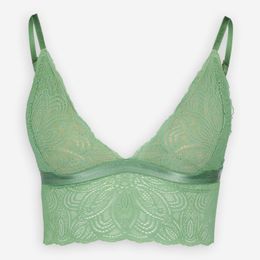 TK Maxx Grünes Bralette aus Spitze mit Haken-Ösen-Verschluss