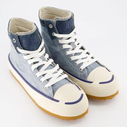 TK Maxx Blau-beige S-Principia Mid High Top-Sneaker