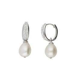 Paar Ohrhänger Vivance "precious pearl" Ohrringe Gr. Silber 925 (Sterlingsilber), silberfarben (silber 925) Damen Ohrhänger