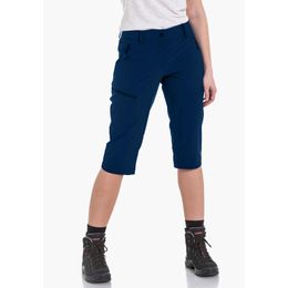 Schöffel 3/4-Hose SCHÖFFEL "Pants Caracas2" Gr. 40, Normalgrößen, blau (8180, blau) Damen Hosen Röhrenhosen