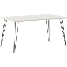 Ablagetisch Schildmeyer "Fynn" Tische Gr. B/H/T: 140,0 cm x 74,0 cm x 80,0 cm, weiß (weiß, schwarz, 80,0) Beistelltische