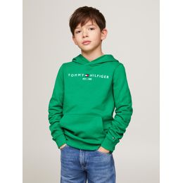 Hoodie Tommy Hilfiger "U ESSENTIAL HOODIE" Gr. 14, grün (olympic green) Jungen Sweatshirts