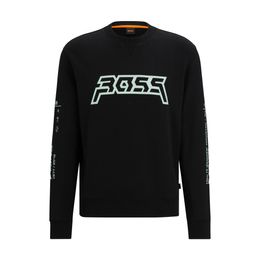 Sweatshirt BOSS Orange "WeGrafix" Gr. XXL, schwarz (001_black) Herren Sweatshirts