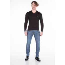 Cipo & Baxx Röhrenjeans CIPO & BAXX Gr. 28, Länge 32, blau (indigo) Herren Jeans