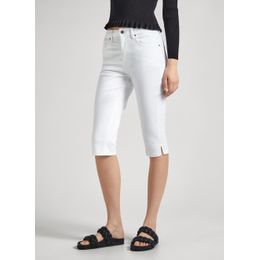 Caprijeans Pepe Jeans "SKINNY CROP" Gr. 27, N-Gr, weiß (white) Damen Jeans Röhrenjeans