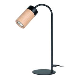 Tischleuchte BRITOP LIGHTING "ANNICK" Lampen Gr. Ø 7 cm Höhe: 49 cm, schwarz (schwarz, eichefarben) LED Tischlampen