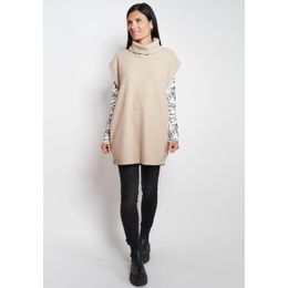 Pullunder Seidel Moden Gr. 40, beige Damen Pullover Pullunder mit kleinem Metalllabel, Made in Germany