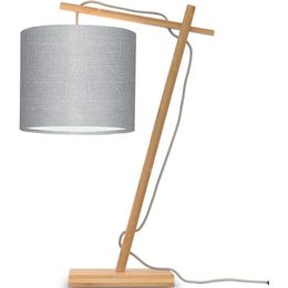 Good&Mojo Tischleuchte GOOD&MOJO "Andes" Lampen Gr. Ø 15 cm Höhe: 46 cm, grau (hellgrau) Designlampe Tischlampen
