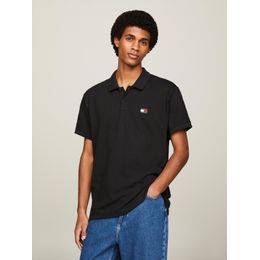 Poloshirt Tommy Jeans "TJM REG BADGE POLO" Gr. L, schwarz (black) Herren Shirts Kurzarm