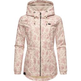 Outdoorjacke Ragwear "Dankka Spring" Gr. 4XL (48), rosa (hellrosa) Damen Jacken Outdoorjacken