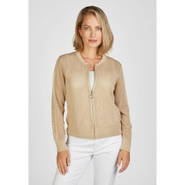 Strickjacke Rabe "Rabe Strickjacke" Gr. 46, beige Damen Strickjacken