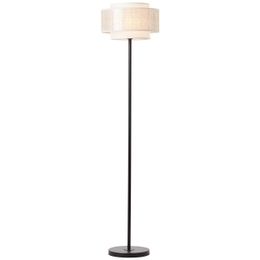 Stehlampe Brilliant "Odar" Lampen Gr. 1 flammig, Ø 36 cm Höhe: 152,5 cm, schwarz (schwarz, beige) Standleuchte Stehlampe Standleuchten