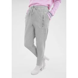 Jogger Pants NAVIGAZIONE Gr. 42, N-Gr, grau (hellgrau) Damen Hosen Joggpants Track Pants