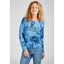 Strickpullover Rabe "Rabe Pullover" Gr. 38, blau (hellblau) Damen Pullover