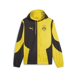 Trainingsjacke Puma "Borussia Dortmund Pre-match-Jacke Herren" Gr. L, gelb (cyber yellow black) Herren Jacken Sportjacken