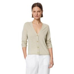 Marc O'Polo Cardigan MARC O'POLO "aus Baumwolle-Leinen-Mix" Gr. S, beige Damen Strickjacken Cardigans