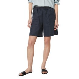 Marc O'Polo Shorts MARC O'POLO "aus reinem Leinen" Gr. 32, Normalgrößen, blau Damen Hosen Gerade