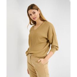 Strickpullover Brax "Style NALA" Gr. 40, beige (sand) Damen Pullover