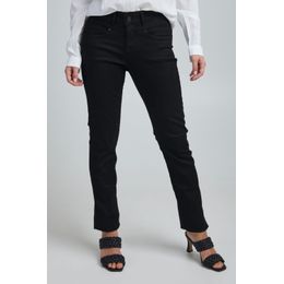 Slim-fit-Jeans Fransa "Fransa FRUppsala 9 Tessa Straight Jeans - 20400107" Gr. 32, EURO-Größen, schwarz (black, black) Damen Jeans Röhrenjeans