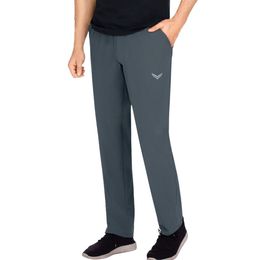 Jerseyhose TRIGEMA "TRIGEMA Freizeithose mit elastischer Kordel" Gr. XXL, US-Größen, grau (anthrazit) Herren Hosen