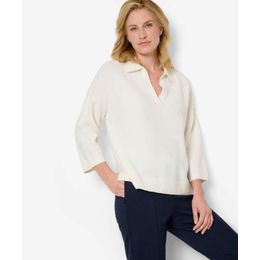 Strickpullover Brax "Style LILLY" Gr. 44, weiß Damen Pullover