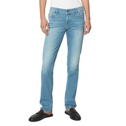 Marc O'Polo Straight-Jeans MARC O'POLO "aus Light Weight Stretch Denim" Gr. 26 32, Länge 32, blau Damen Jeans Gerade