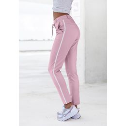 Jogger Pants Lascana Gr. 40, N-Gr, rosa (altrosa) Damen Hosen Joggpants Track Pants
