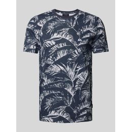 LINDBERGH T-Shirt mit Allover-Muster Modell 'Slub'