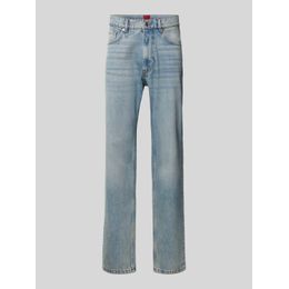 Hugo Straight Fit Jeans mit Label-Patch