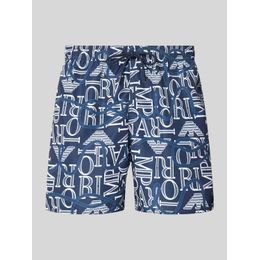 Emporio Armani Badehose mit Logo-Muster