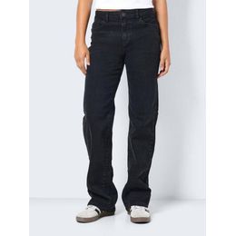 Noisy may Straight-Jeans NMYOLANDA NW WIDE JEANS BLACK NOOS, schwarz