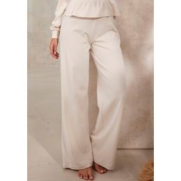 Lascana Sweathose -Loungehose mit ausgestelltem Bein, Loungewear, beige