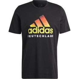 Adidas T-Shirt "DFB DNA", Baumwolle, Logo-Print, für Herren, schwarz, XXL