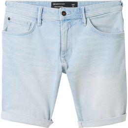 Tom Tailor Denim DENIM TOM TAILOR Jeans-Shorts, Used-Waschung, Five-Pocket, für Herren, blau, XL
