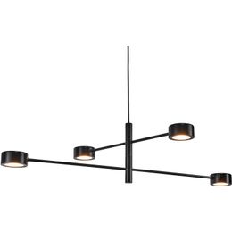 F (A bis G) LED Pendelleuchte Nordlux "CLYDE" Lampen Gr. 4 flammig, Ø 9 cm Höhe: 22 cm, schwarz LED Hängeleuchten und Pendelleuchten