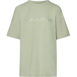 Calvin Klein Schlafanzug-Oberteil, Logo-Stickerei, für Damen, grün, S